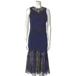 Jonathan Simkhai | Dresses | Jonathan Simkhai Blue Black Lace Trumpet ...